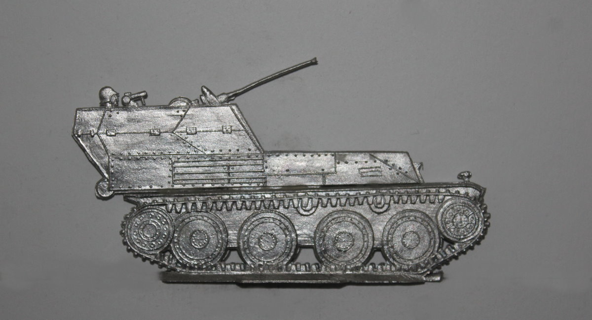 Schmalkalder Zinnfiguren - deutscher Flakpanzer 38T